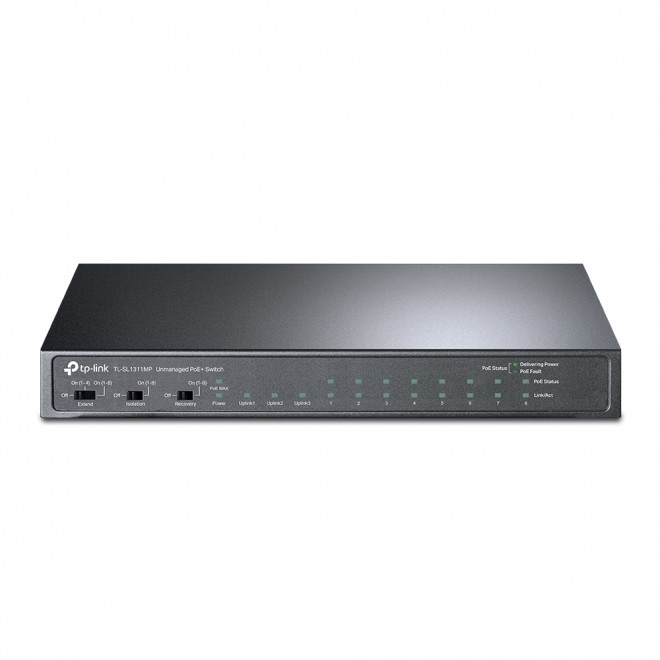 TP-Link TL-SL1311MP 8-Port PoE+ 10/100Mbps + 3-Port Gigabit Desktop Switch