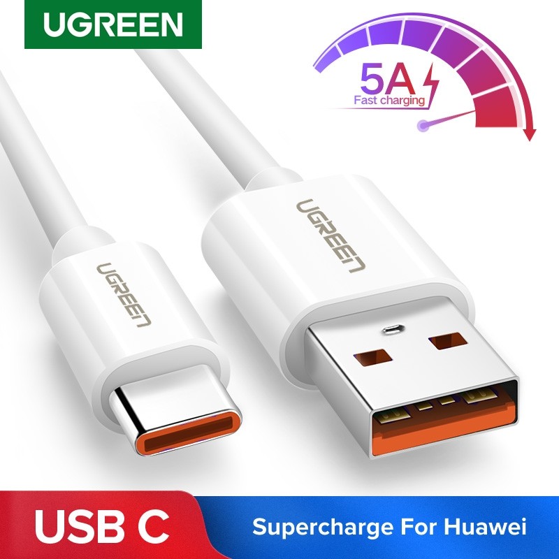 UGREEN 40888 5A Supercharge USB to USB C Cable White 1M