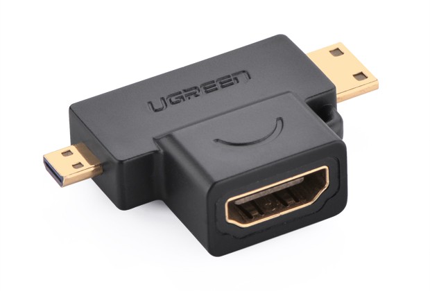 UGREEN 20144 Micro HDMI + Mini HDMI male to HDMI female Adapter