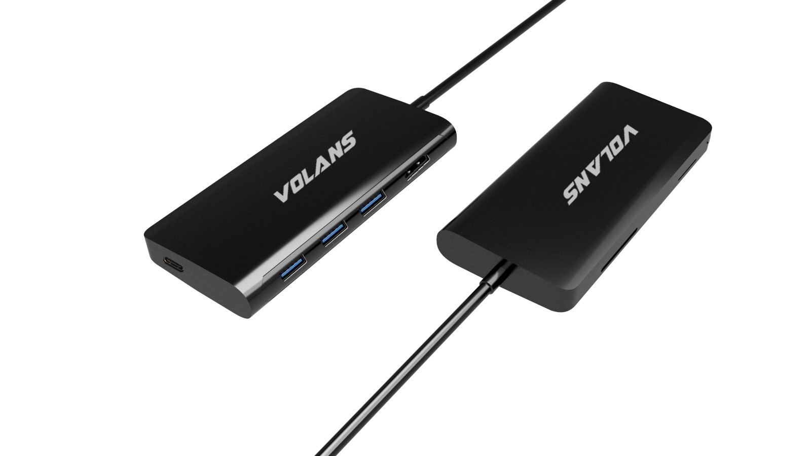 VOLANS VL-UCH3CLR Aluminium 8-in-1 USB-C Hub with 100W PD