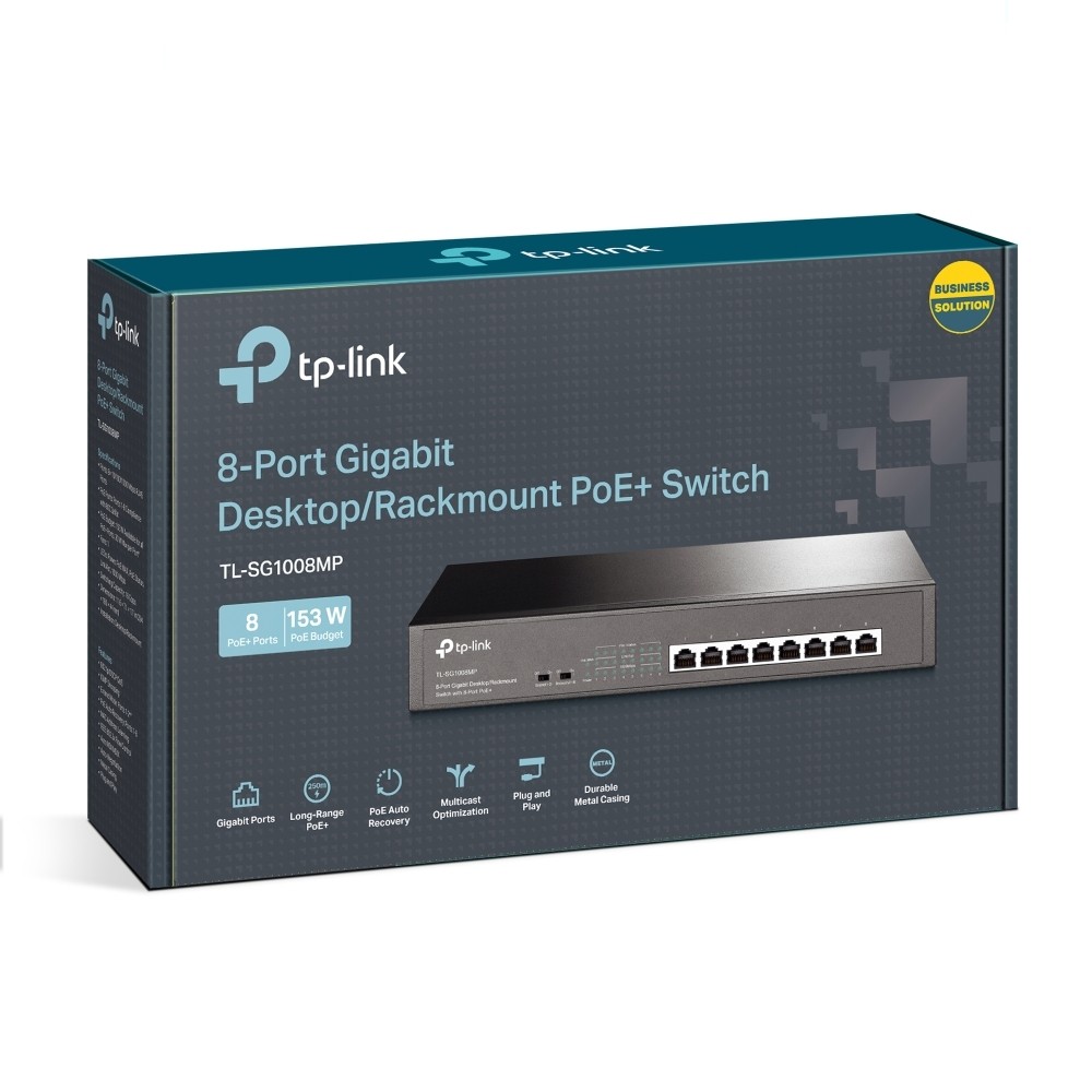 TP-Link TL-SG1008MP 8-Port Gigabit Desktop/Rackmount Switch with PoE+