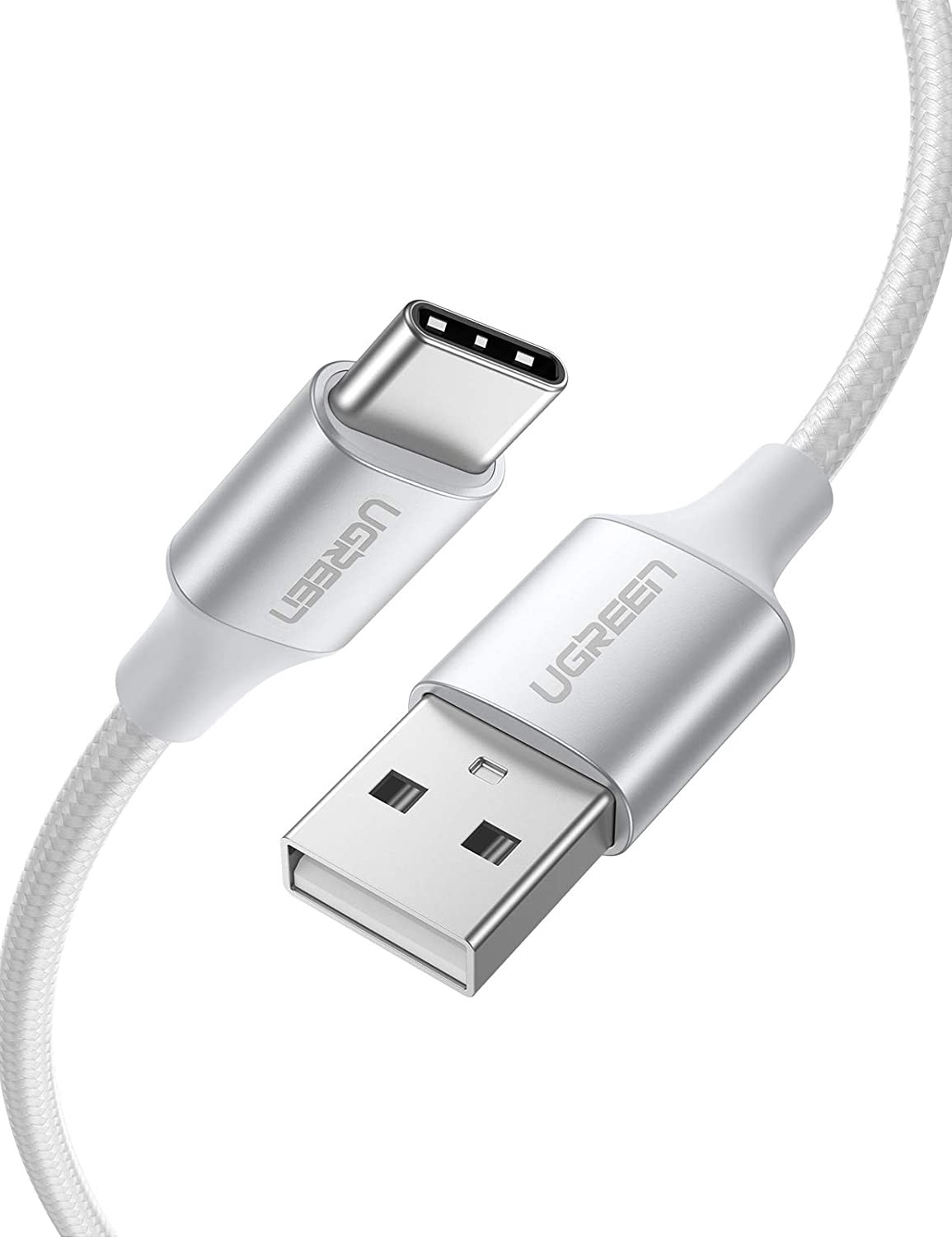 UGREEN 60409 USB C to A Quick Charging Cable 3M (Silver White)