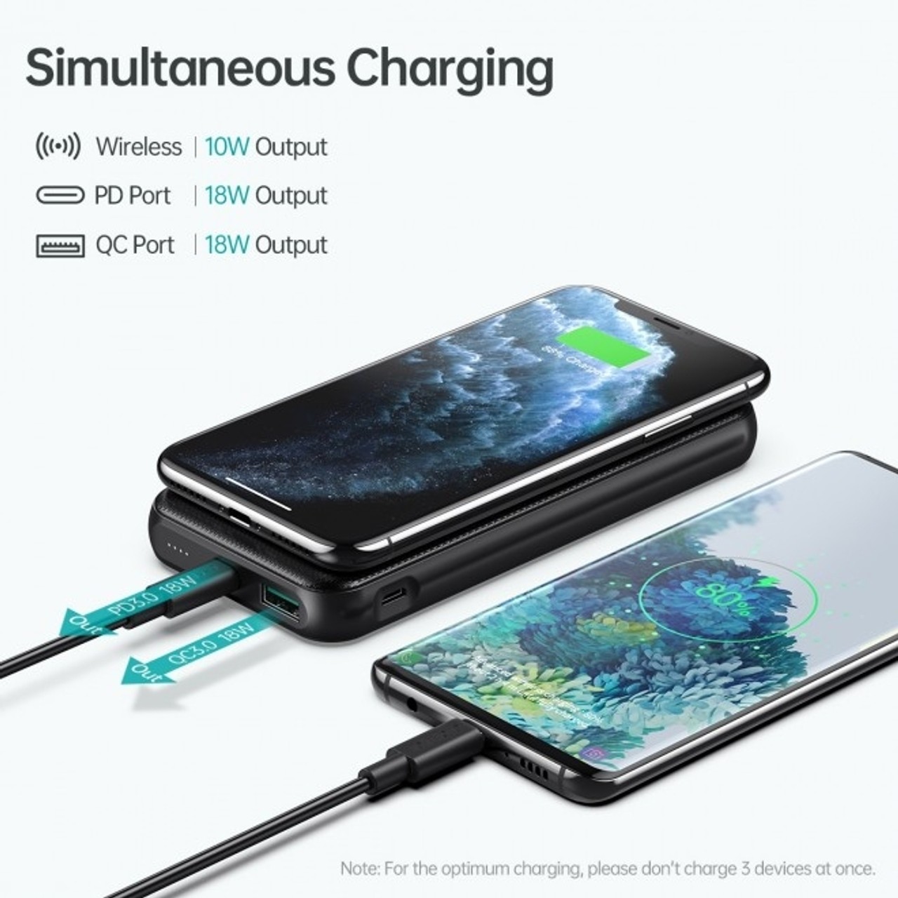 Choetech B650-CC 10000mAh Power Bank with Wireless Power Bank