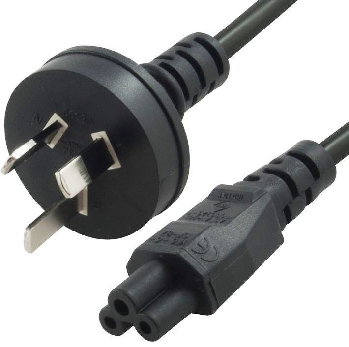 8Ware 2M Power Cable from 3-Pin AU Male to IEC C5 Female Cloverleaf ...