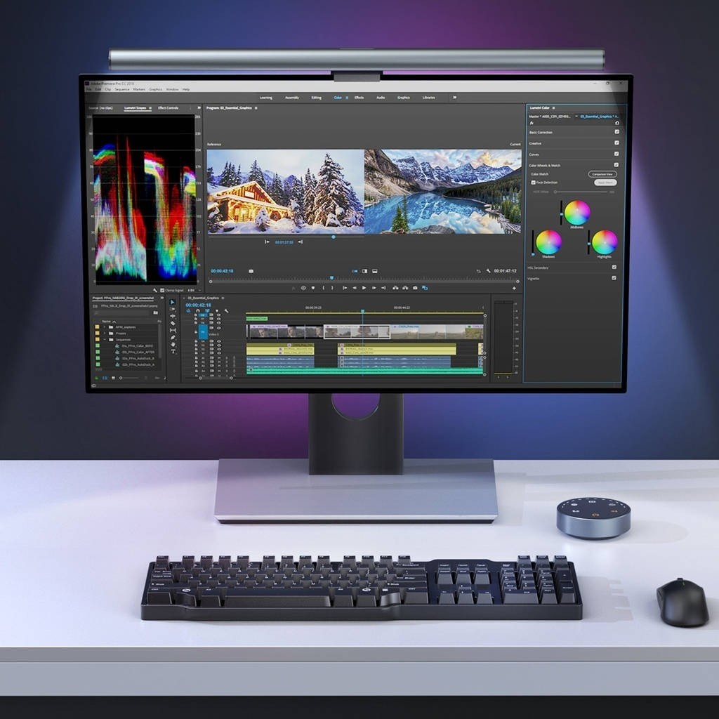 Choetech Wireless Controlled LED Monitor Light with Dial Controller E1129