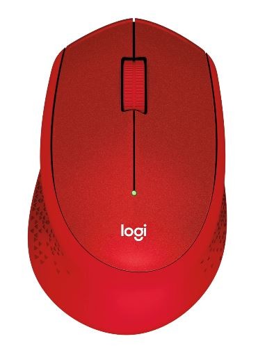 Logitech M331 Silent Plus Wireless Optical Mouse - Red