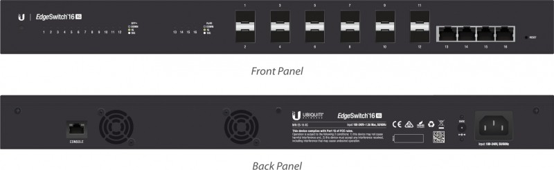 Ubiquiti Managed Fiber Aggregation Switch,12x SFP 10Gbps Ports, 4x ...