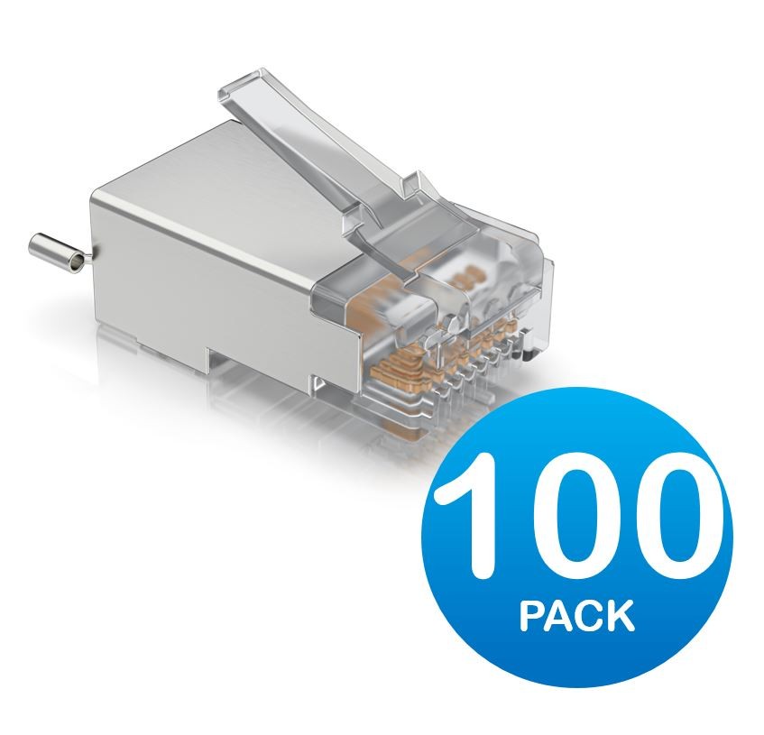Ubiquiti UISP Sheilded Cable RJ45 Connector x 100 per pack - Replaces ...