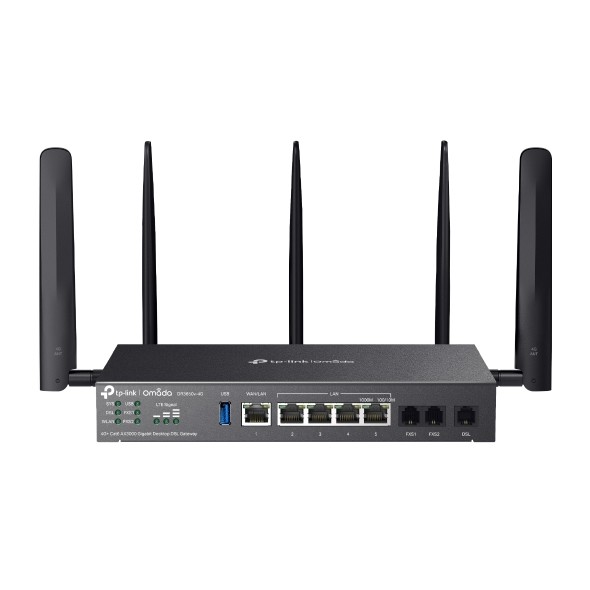 TP-Link DR3650v-4G Omada 4G+ Cat6 AX3000 Wi-Fi 6 Gigabit Desktop DSL ...